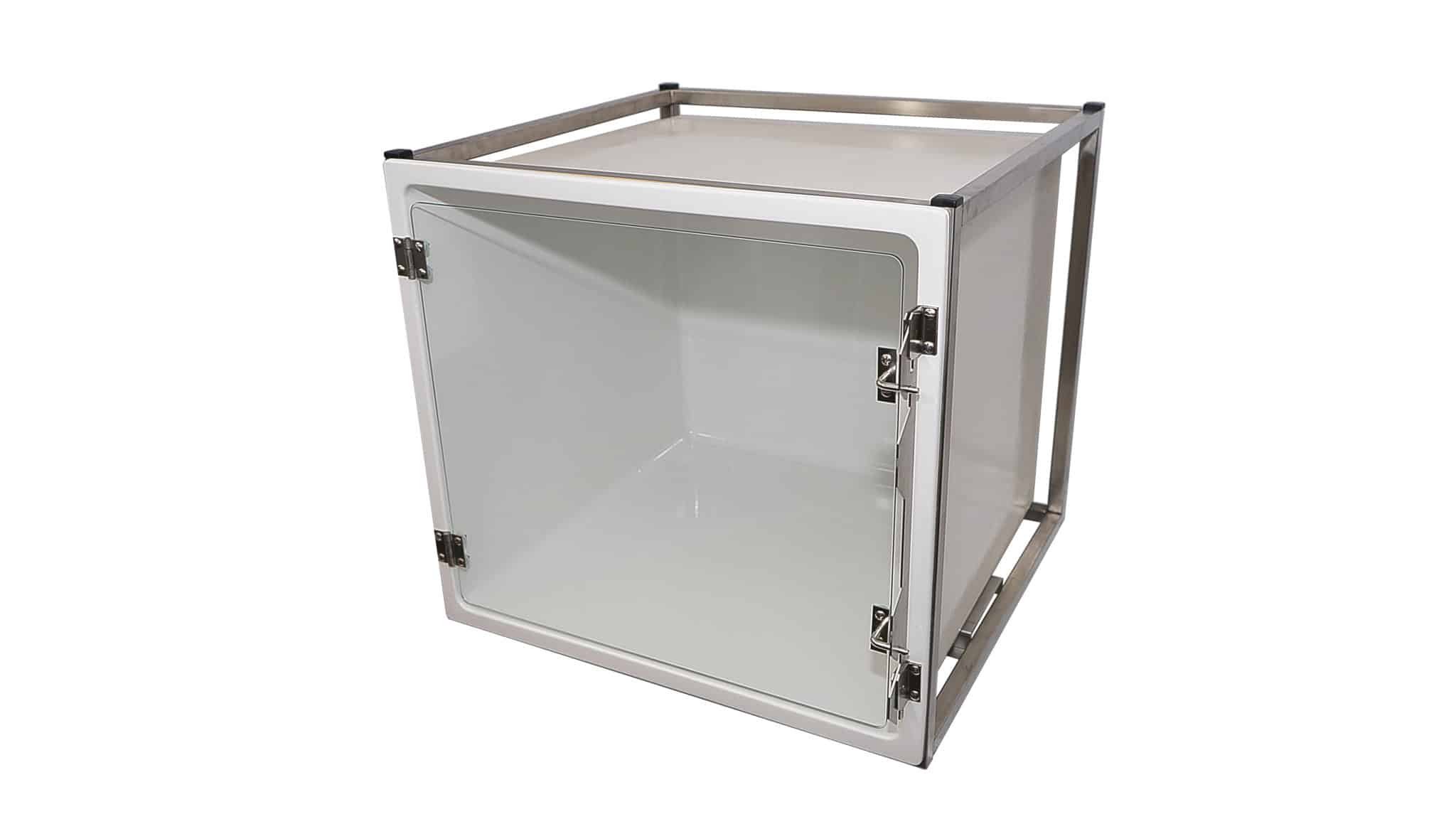 Polyester cage - Format A - with glass door - Vetinox