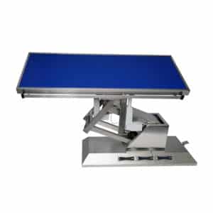Surgery table with third direction tilt, wheels and flat radiology ...