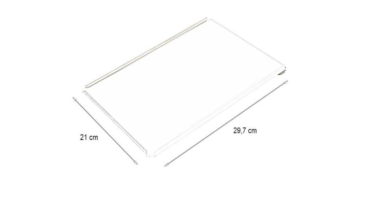 Porte fiche A4 horizontal 297 x 210 mm - Vetinox